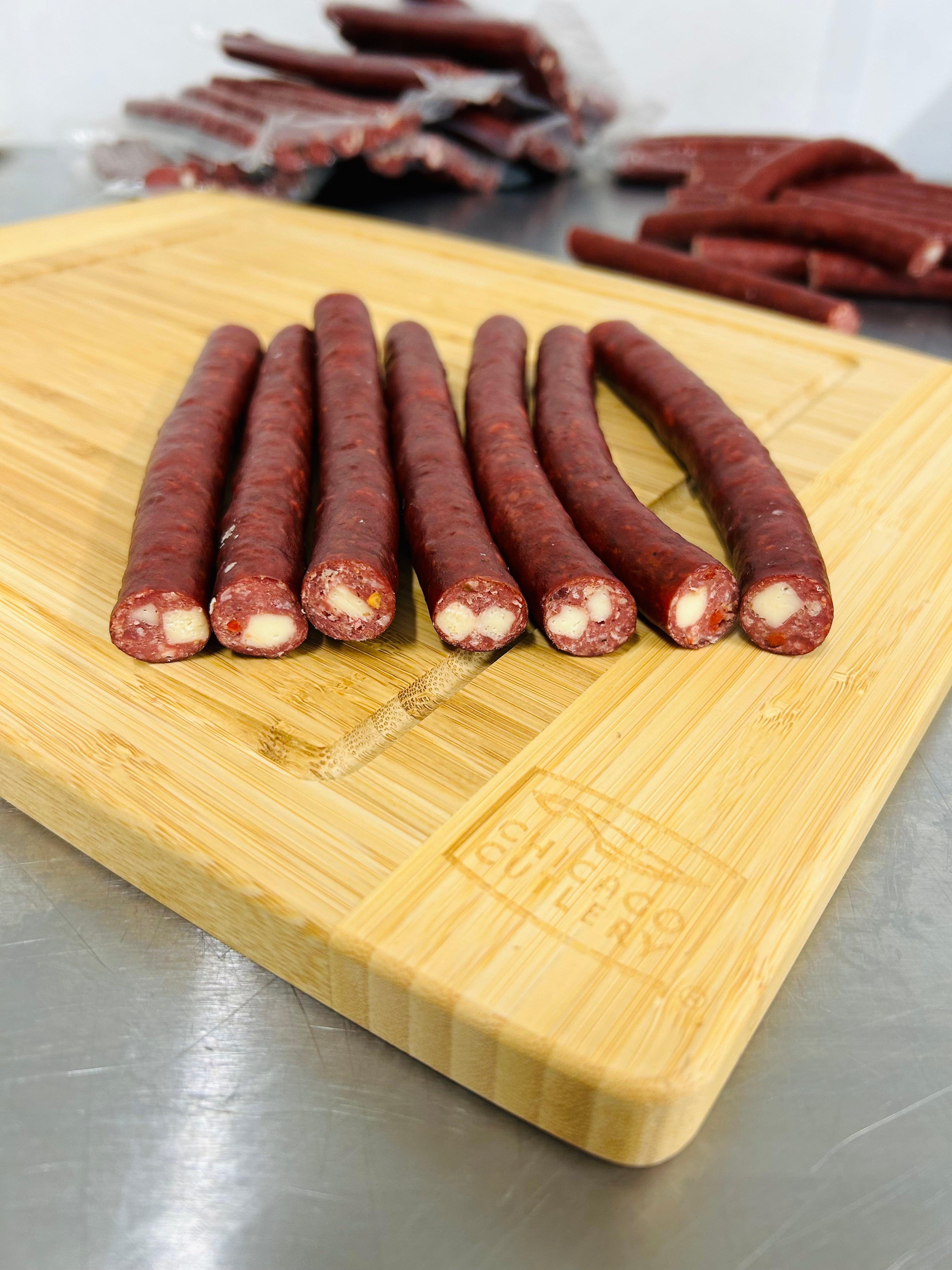 Hot Pepper Jack Snack Sticks - Spicy Local Beef | The Butcher in Pine River